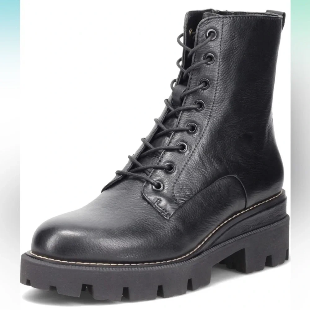 Sam Edelman | Shoes | Sam Edelman Garret Chunky Leather Combat Boots ...